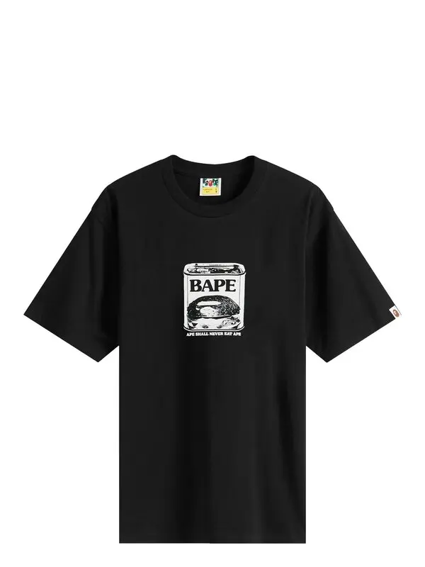 A BATHING APE Can Food T-shirt - Black