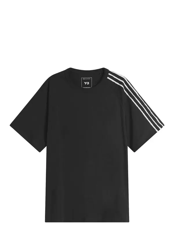 Y3 Distressed Short Sleeve T-shirt - Black