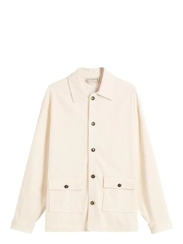Drole De Monsieur Corduroy Overshirt - Ecru