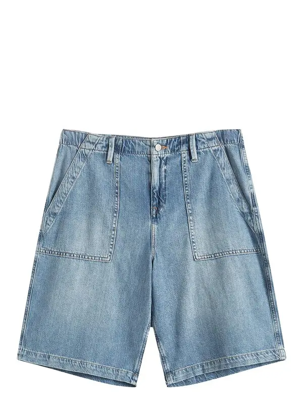 Good American Lite Linen Bermuda Short - Indigo