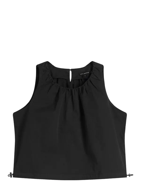 Good American Twill Parachute Bubble Top - Black