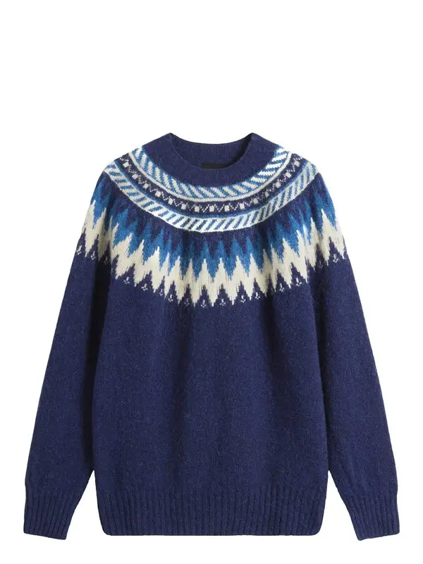 HOWLIN BY MORRISON Howlin' Magician In The Mountain Fair Isle Jumper - Magic Blue