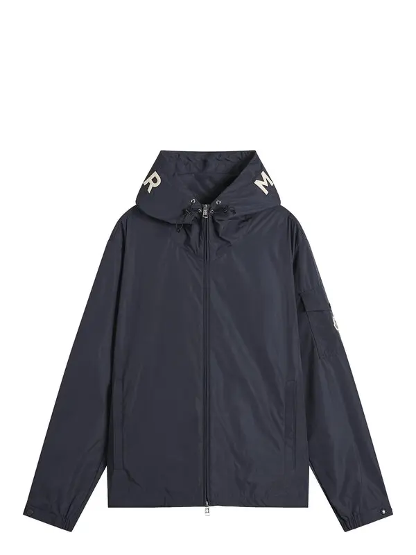 Moncler Sassiere Light Weight Logo Hooded Jacket - Navy