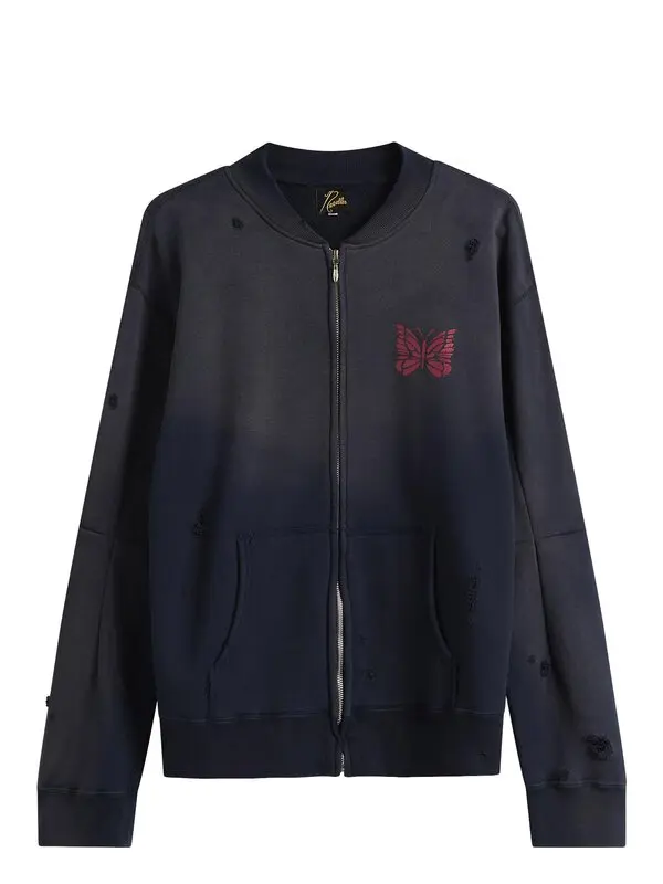 Needles Deconstructed Zipped Sweat - Navy