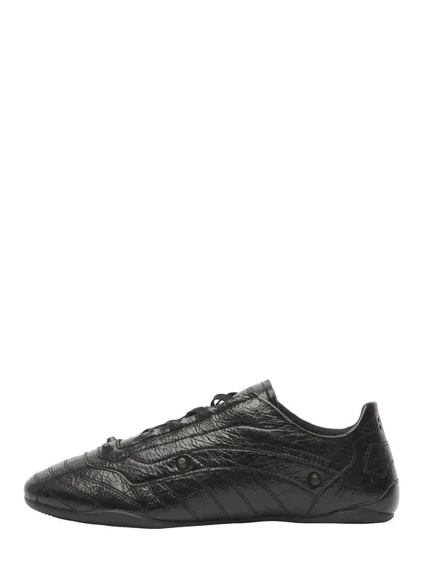 Balenciaga Zen City Leather Sneaker - Black/silver
