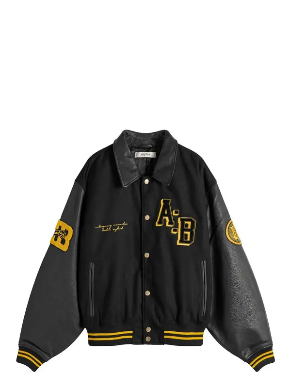 ABOUT:BLANK Letterman Jacket - Black