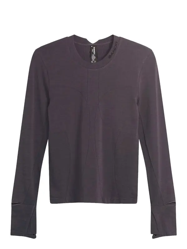 BANDIT Wool Long Sleeve Seamless Crewneck - Shadow