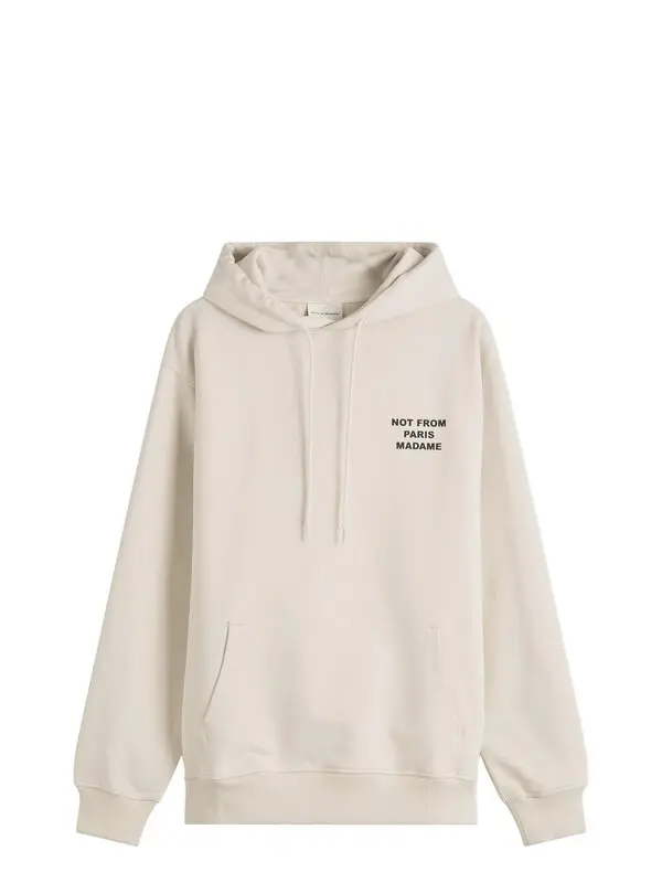 Drole De Monsieur Not From Paris Madame Slogan Hoodie - Mastic