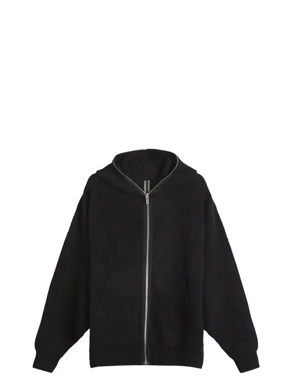 Rick Owens Alpaca Gimp Hoodie - Black