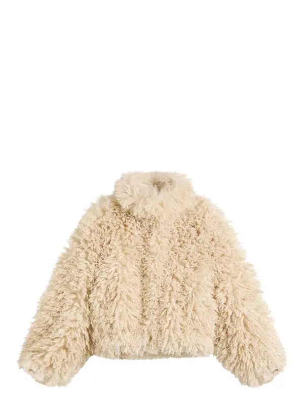SAMSØE SAMSØE Samedda Curly Bomber Jacket - Pumice Stone