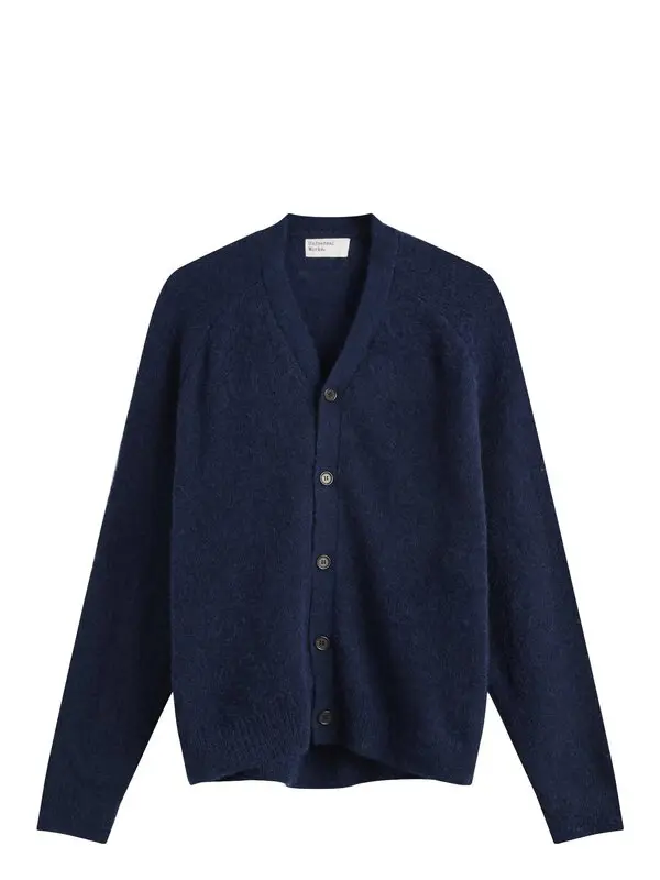 Universal Works Alpaca David Cardigan - Navy