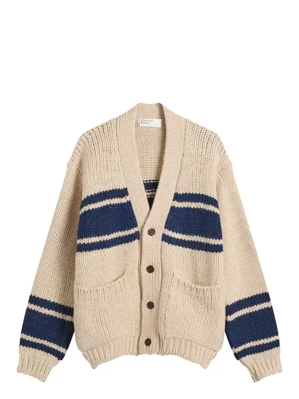 Universal Works Langdale Chunky Knit Cardigan - Sand