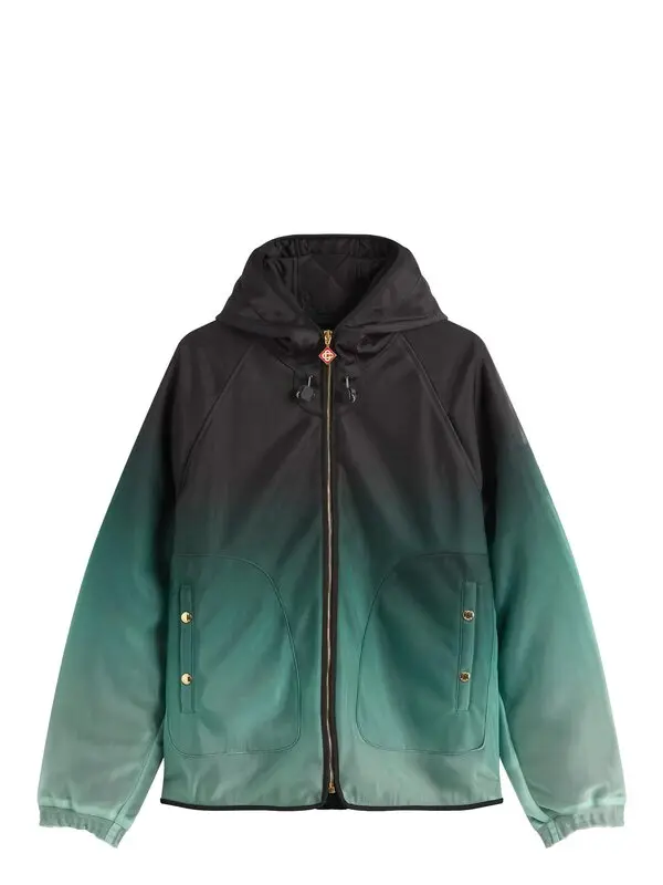Casablanca Windbreaker Nylon Gradient Technical Jacket - Black