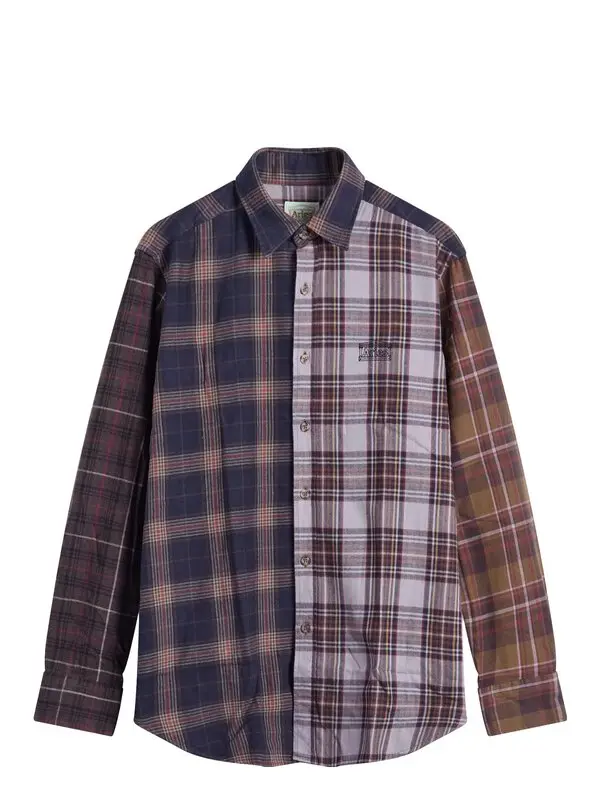 Aries Overdyed Patchwork Shirt - Purple
