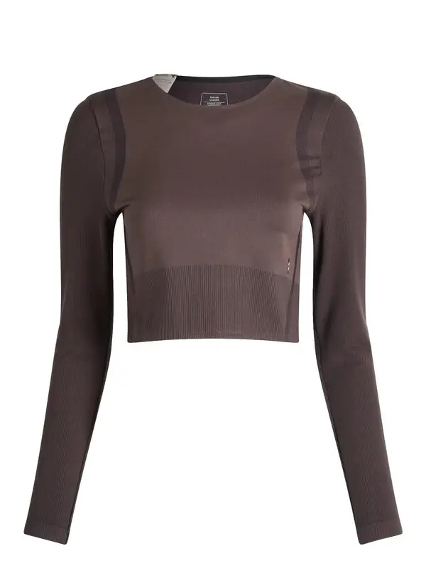 On Studio Knit Lon G-t Crop - Pebble/black