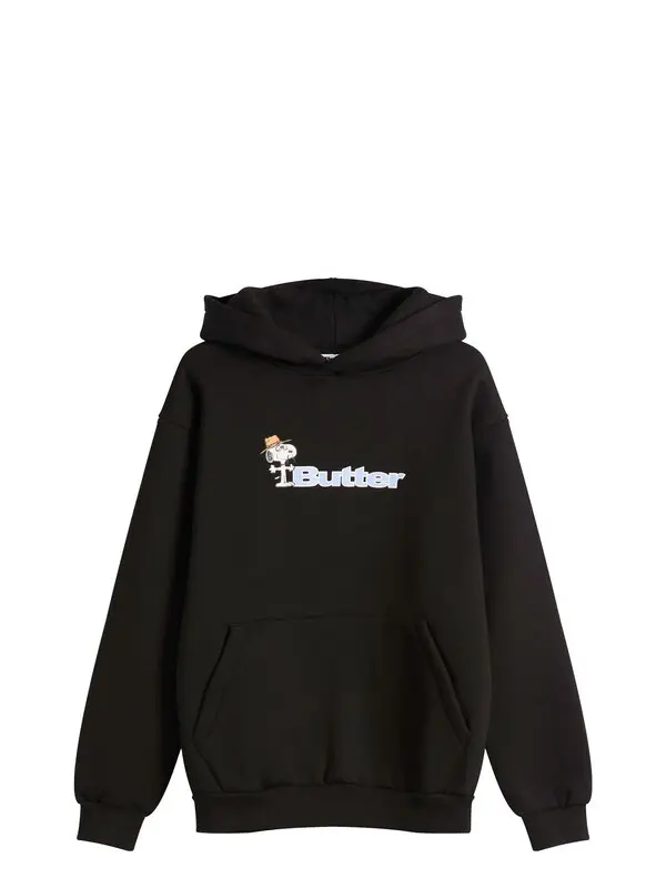 BUTTER GOODS X Peanuts Spike Logo Hoodie - Black