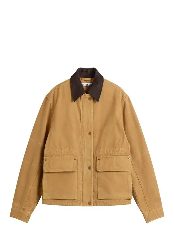 Acne Studios Onuk Canvas Wash Jacket - Rust Brown