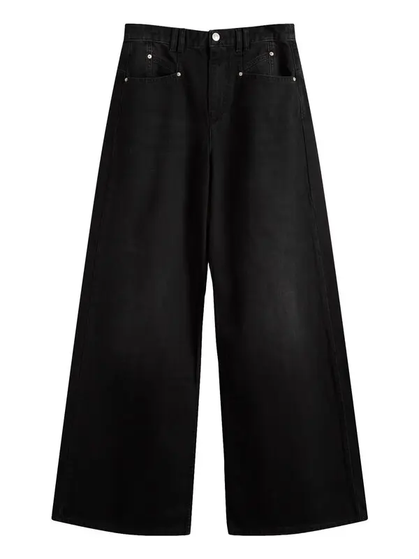Isabel Marant Étoile Lemony Baggy Jeans - Black