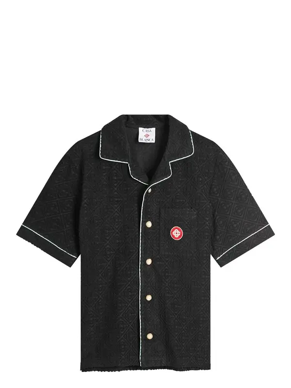 Casablanca Towelling Monogram Shirt - Black
