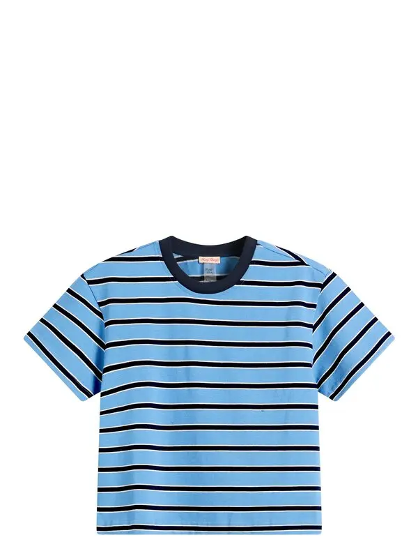 FRUITY BOOTY Jersey Stripe T-shirt - Blue