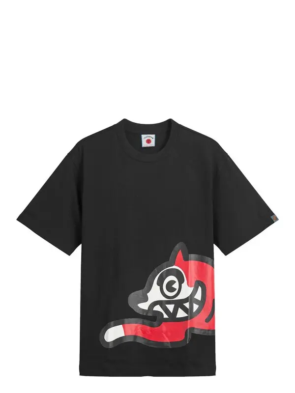 ICECREAM Jumbo Running Dog T-shirt - Black