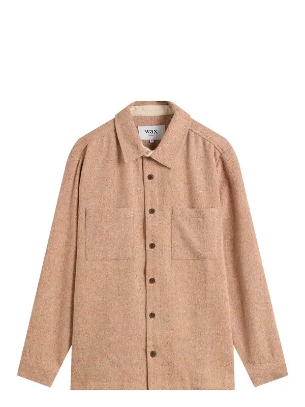 WAX LONDON Whiting Wool Fleck Overshirt - Rust/multi