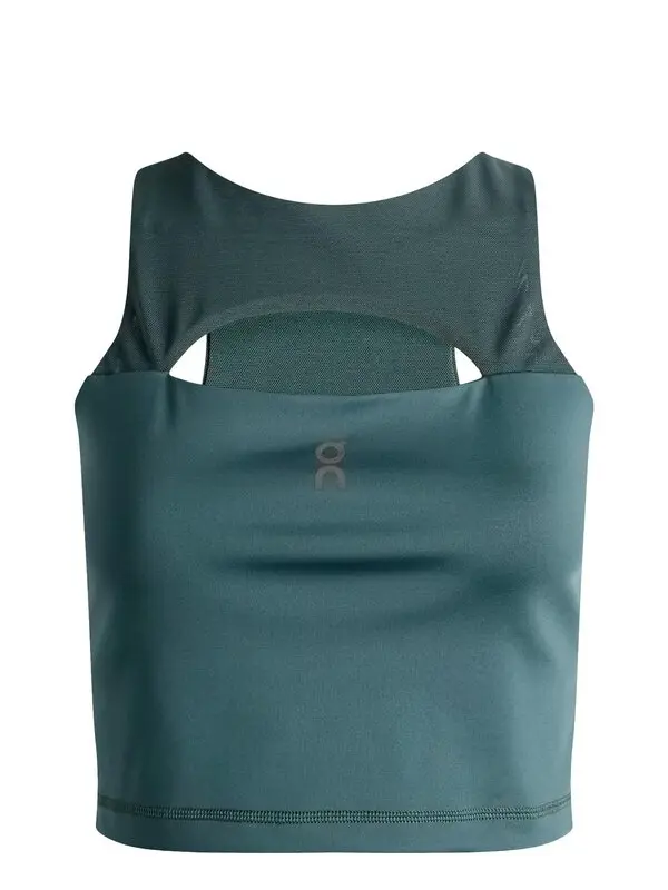 On Train Volt Crop Top - Obsidian