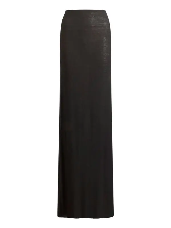 SKIMS Sheer Modal Long Skirt - Onyx