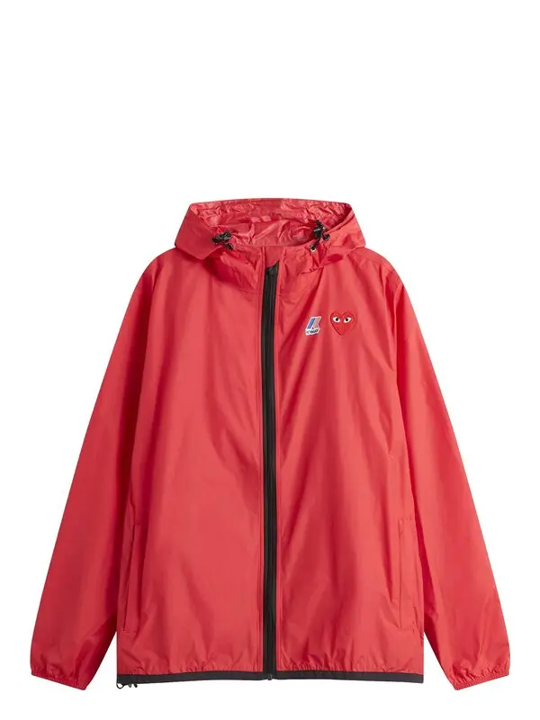 Play Comme Des Garcon K-way Emblem Full Zip Jacket - Red