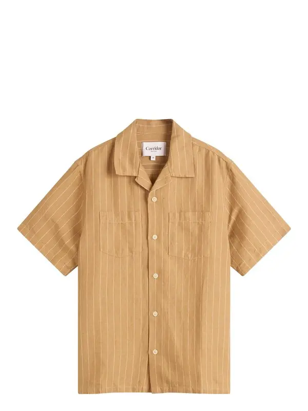 CORRIDOR Boulder Stripe Vacation Shirt - Brown