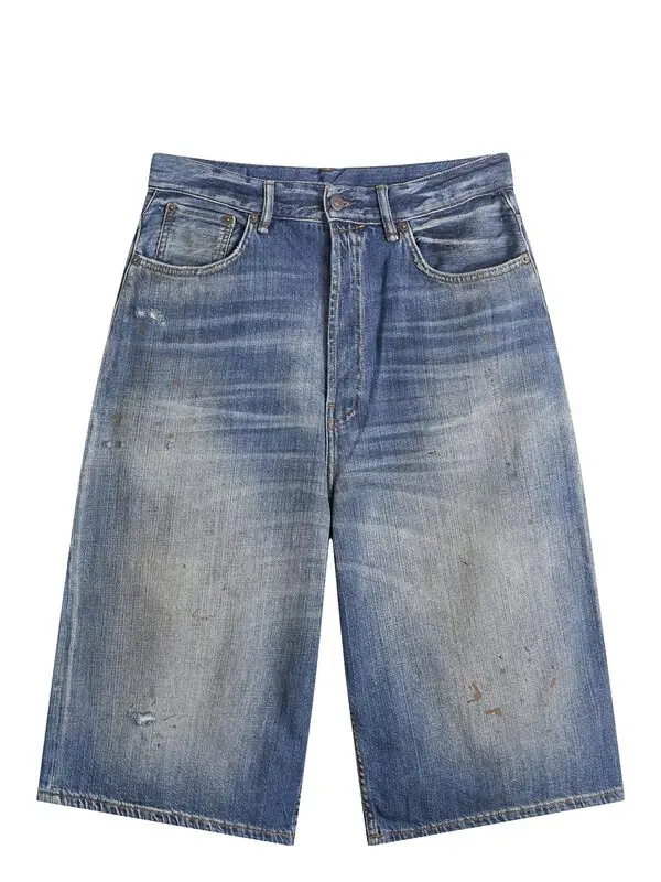 Acne Studios Judda Blue Trafalgar Denim Shorts - Mid Blue
