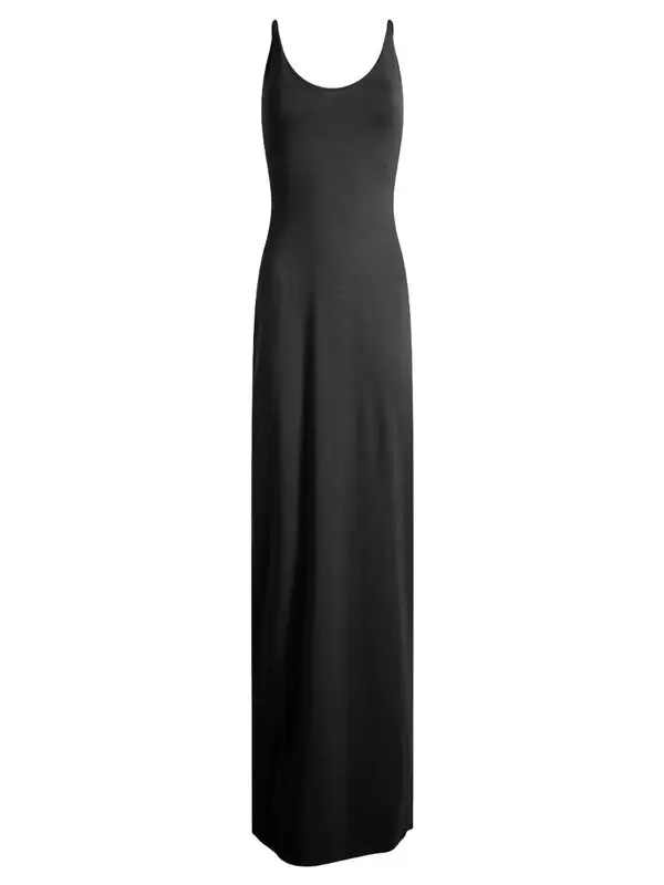 SKIMS Smooth Lounge Skimpy Scoop Neck Dress - Obsidian