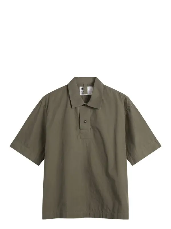 MARGARET HOWELL Offset Placket Polo - Mole