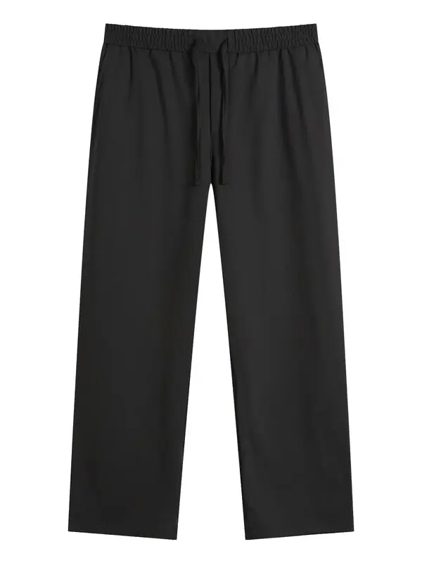 AMI Paris Elasticated Waist Trousers - Noir