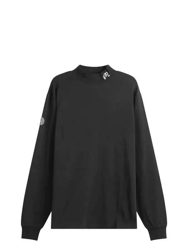 MALBON Upland Mock Neck Long Sleeve T-shirt - Black