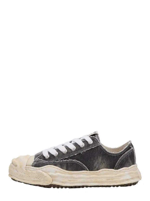 Mihara Yasuhiro Hank Bleach Washed Low-top - Black