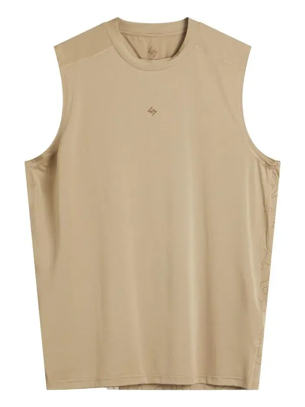 REPRESENT 247 Contour Run Tank T-shirt - Pebble