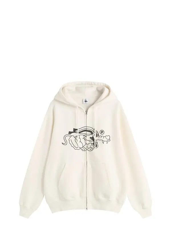 PAWA SPEED SPORTS Doggo Zip Hoodie - Cream