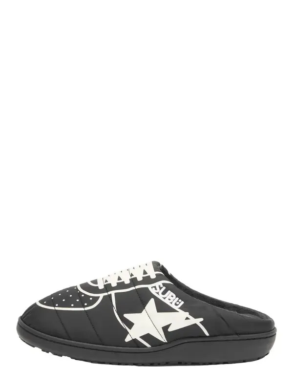 A BATHING APE X Subu Puffer Sandals - Black