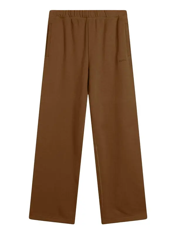 SKIMS Cotton Fleece Classic Straight Leg Pant - Bison