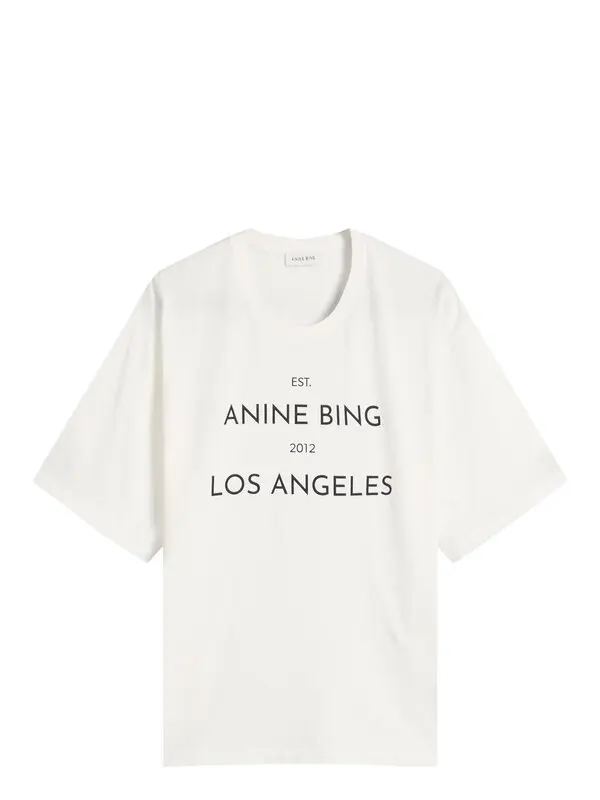 ANINE BING Rudy T-shirt - Ivory