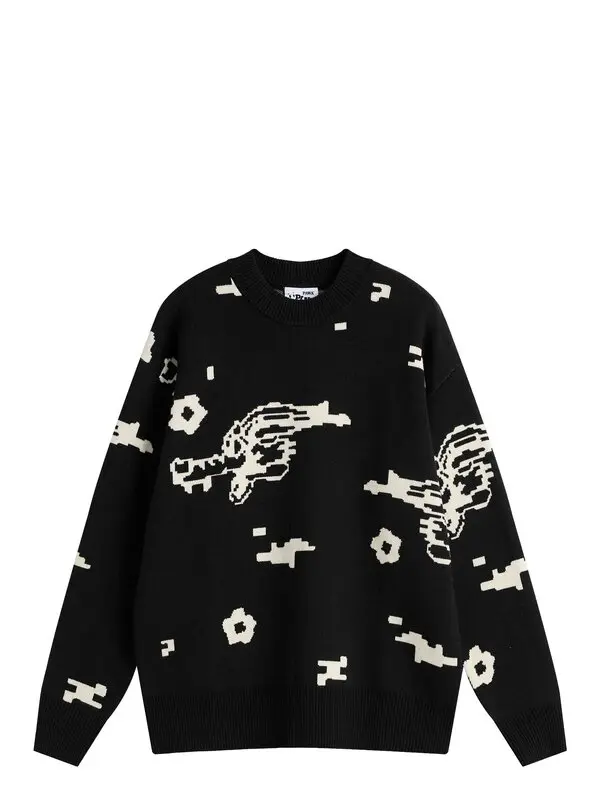 PAWA SPEED SPORTS Digi Doggo Knit Sweater - Black