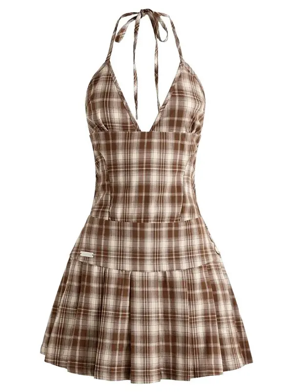HOUSE OF SUNNY Hoxton Check Mini Dress - Multi