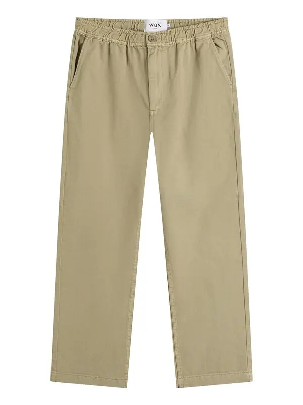 WAX LONDON Kurt Twill Trousers - Light Khaki