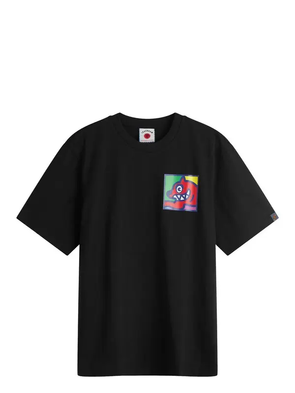ICECREAM Pop Art Running Dog T-shirt - Black