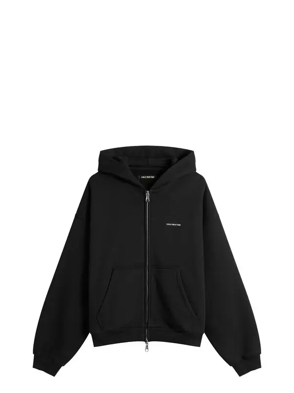 COLE BUXTON Vintage Mini Logo Zip Hoodie - Black