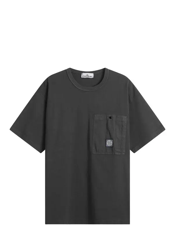 Stone Island Patch Logo Pocket T-shirt - Black