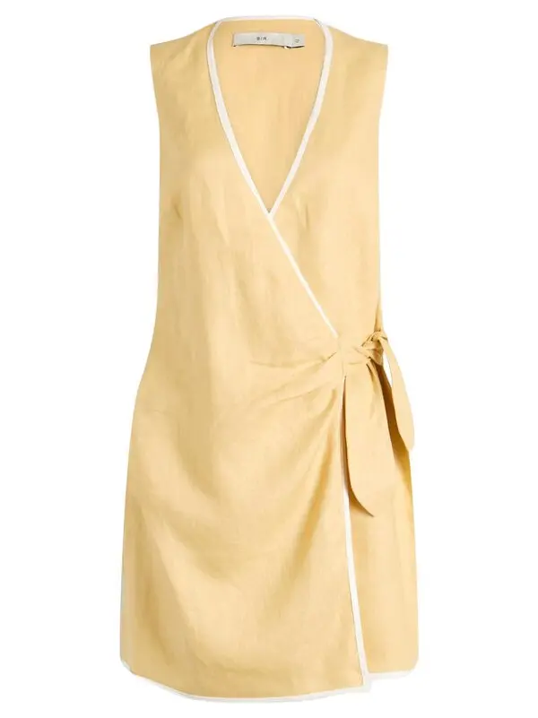 SIR. Carlotta Wrap Mini Dress - Raffia