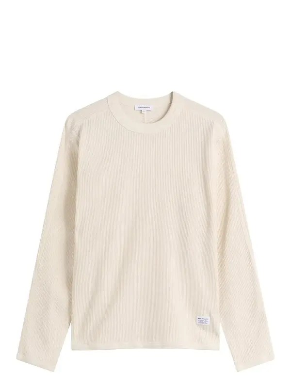 Norse Projects Stevns Military Rib Long Sleeve T-shirt - Ecru