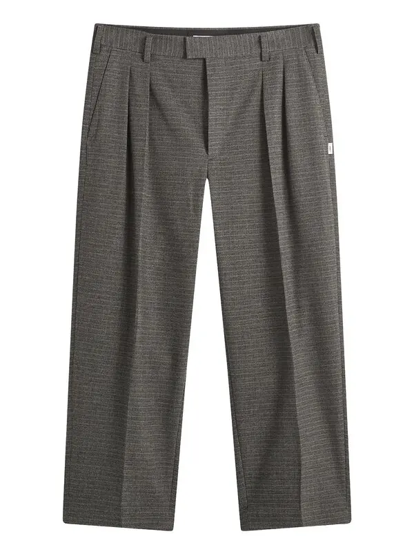 WTAPS Glen Check Two Tuck Trousers - Gray